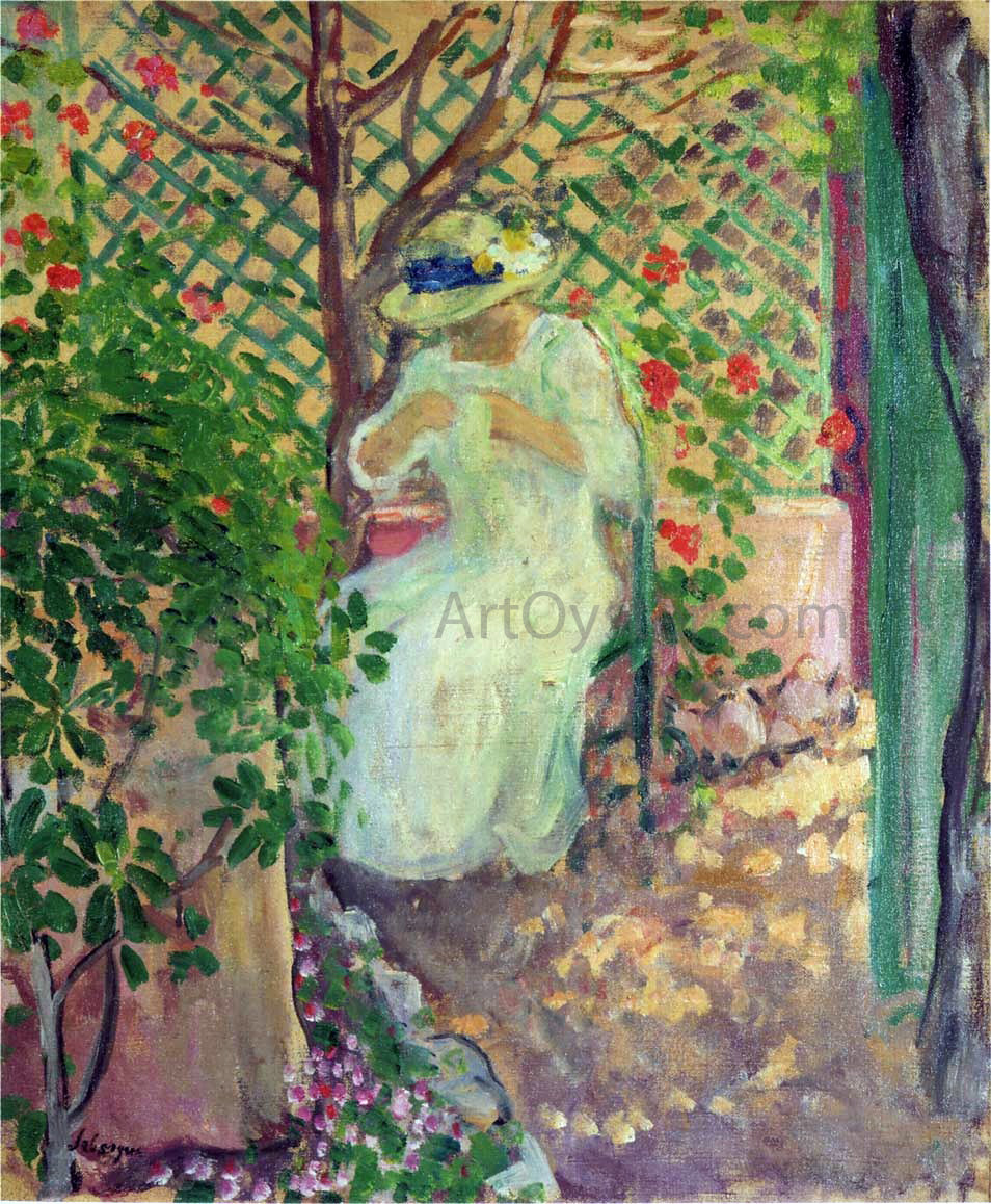 Henri Lebasque Marthe Lebasque in the Garden Art Print – printoyster.com