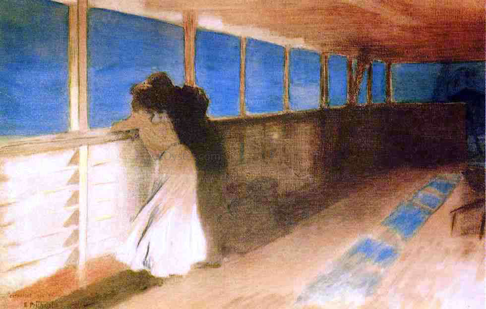 Edward Potthast A Romantic Interlude Art Print – printoyster.com