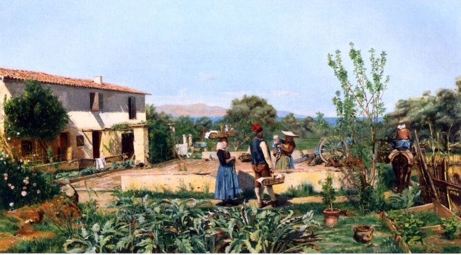 Jean-Charles Messonier A Vegetable Garden in Provence Art Print ...