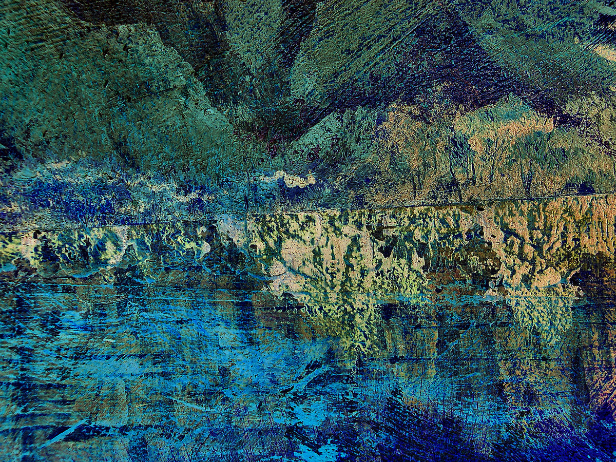 Our Original Collection Blue Cliff Abstract II Art Print – printoyster.com