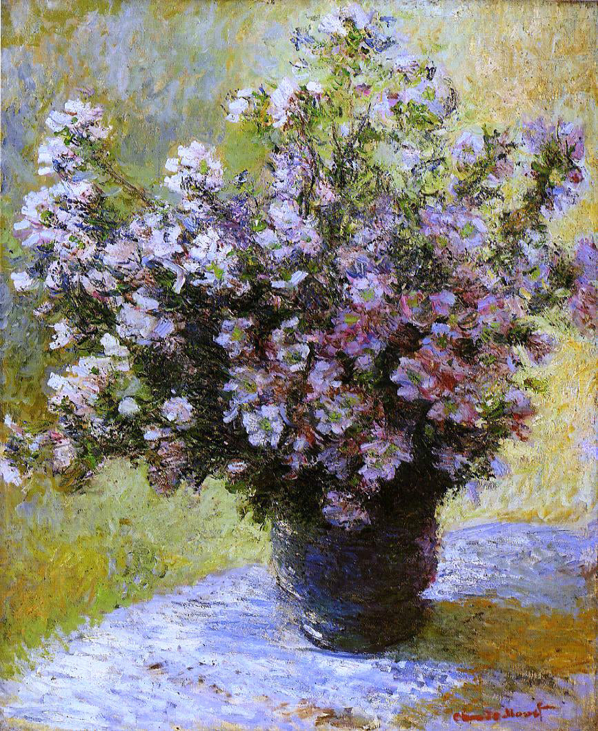 Claude Oscar Monet Bouquet of Mallows Art Print – printoyster.com