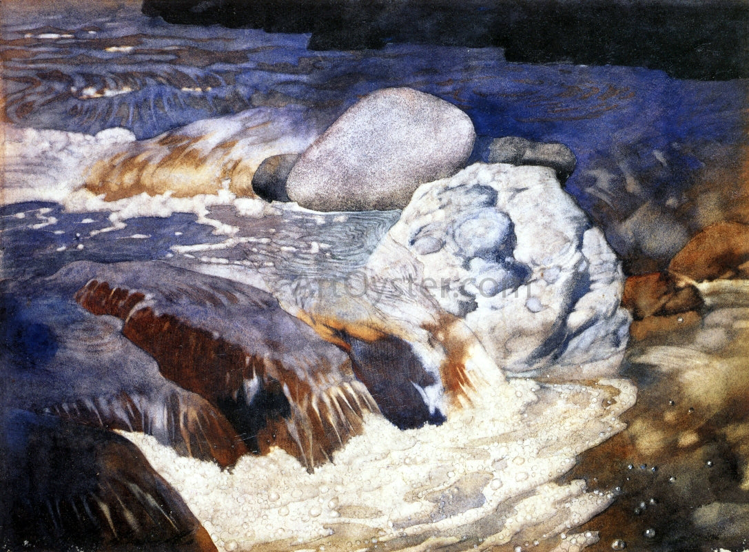 George Hawley Hallowell A Brook in Vermont Art Print – printoyster.com