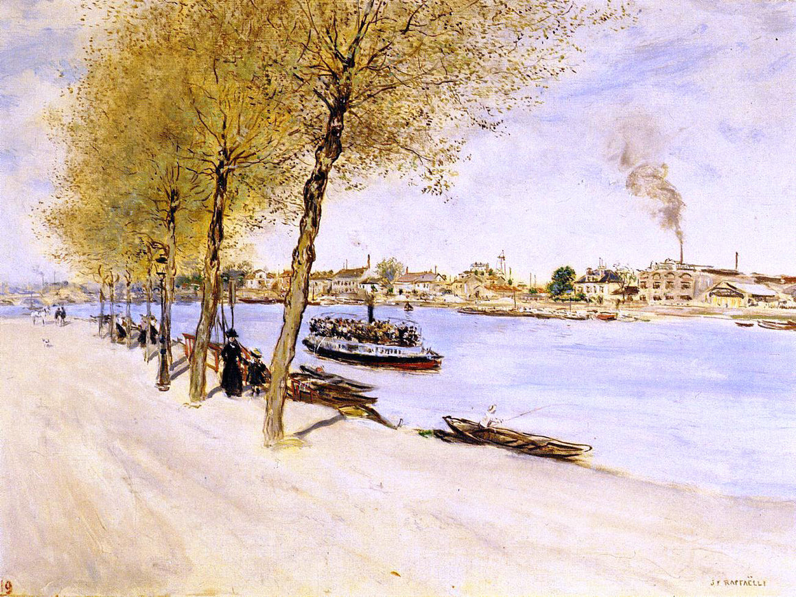 Jean-Francois Raffaelli By the Water in Springtime Art Print ...