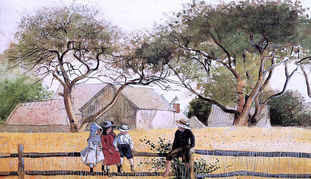 Winslow Homer Children on a Fence Art Print – printoyster.com
