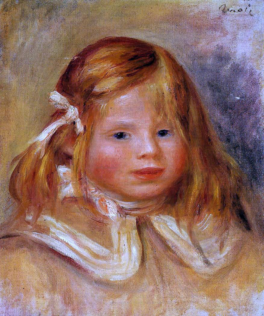 Pierre Auguste Renoir Coco in a Red Ribbon Art Print – printoyster.com