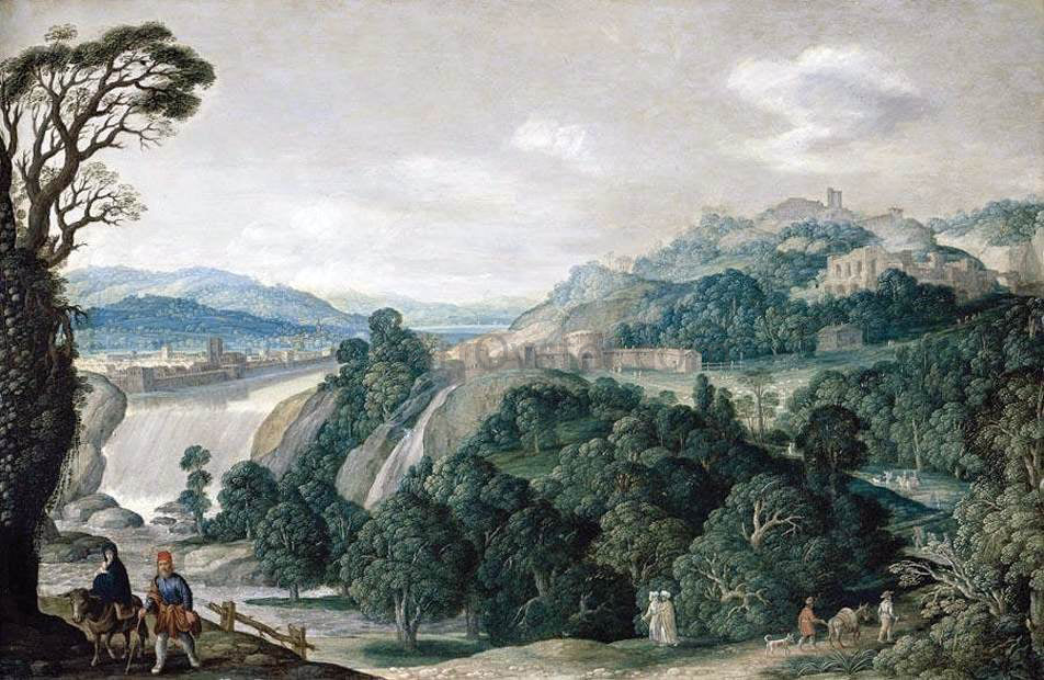 Johann Konig Extensive Landscape with the Flight into Egypt Art Print ...