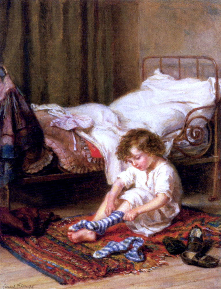 Edouard Frere Getting Up Art Print – printoyster.com