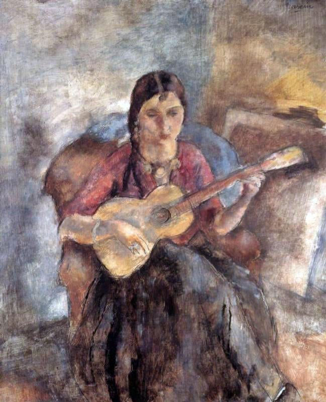 Jules Pascin Gypsy with a Guitar Art Print – printoyster.com