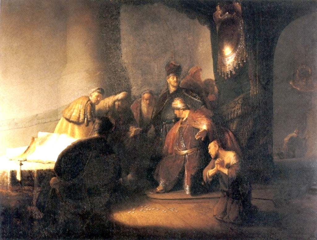 Rembrandt Van Rijn Judas Repentent, Returning the Pieces of Silver Art ...