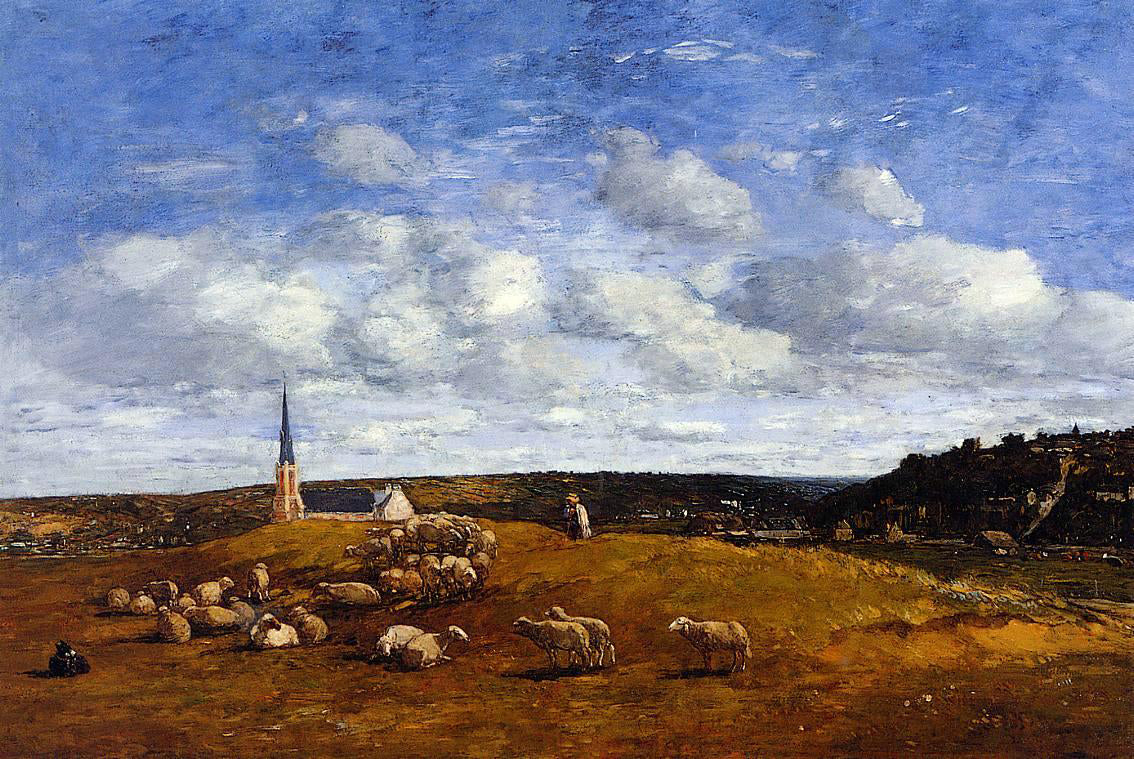 Eugene-Louis Boudin Landscape near Deauville Art Print – printoyster.com