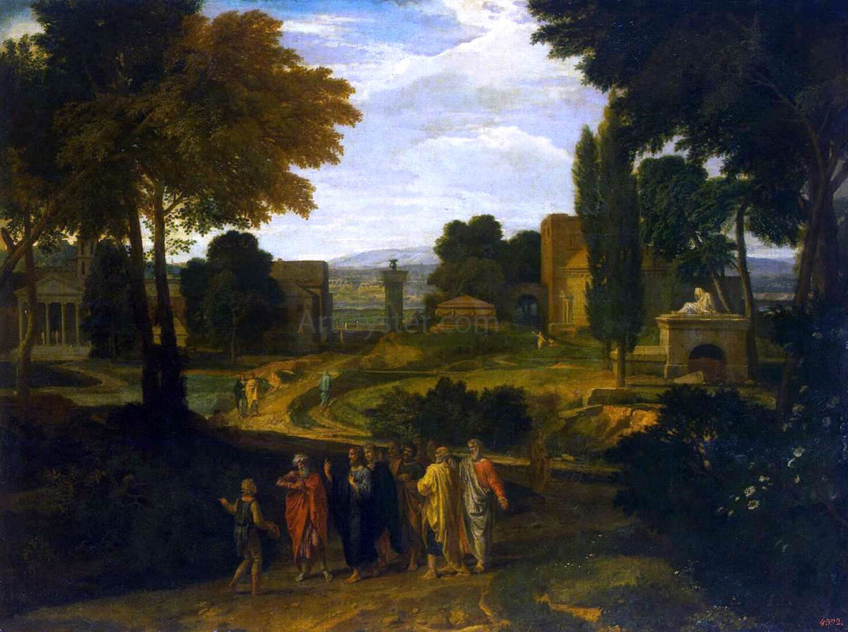 Francisque Millet Landscape with Christ and His Disciples Art Print ...