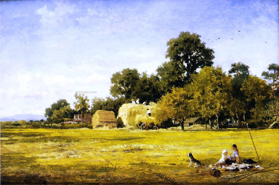Benjamin Williams Leader Making a Hay Rick, Whittington Art Print ...