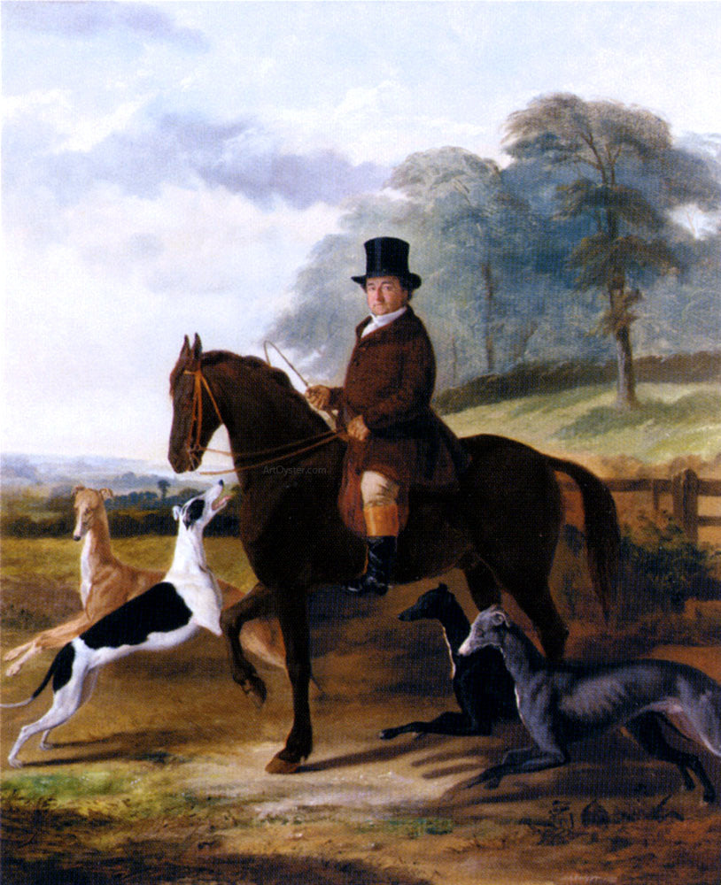 William Henry Knight Mr. Gilpin On His Favorite Hack With Greyhounds ...