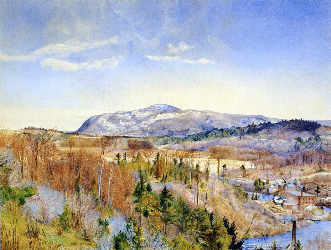 Henry Roderick Newman Mt. Everett from Monument Mountain in April Art ...