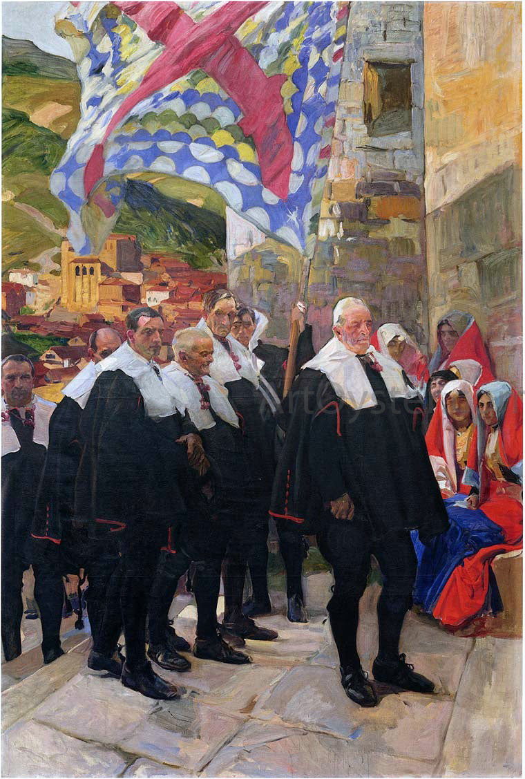 Joaquin Sorolla Y Bastida Navarre, the Town Council of Roncal Art Print ...