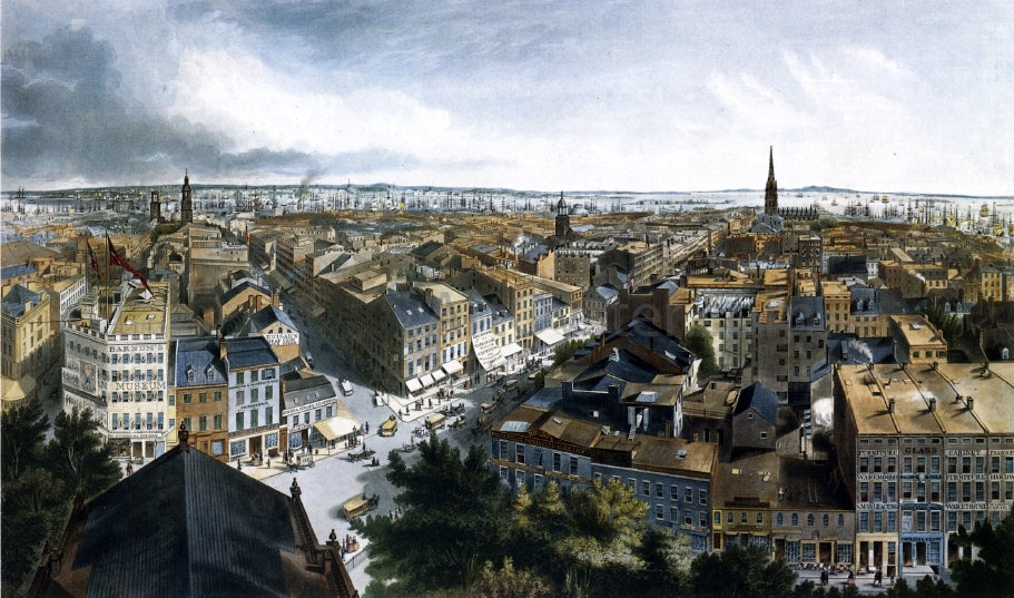 Henry Papprill New York from the Steeple of St. Paul's Church, Looking ...