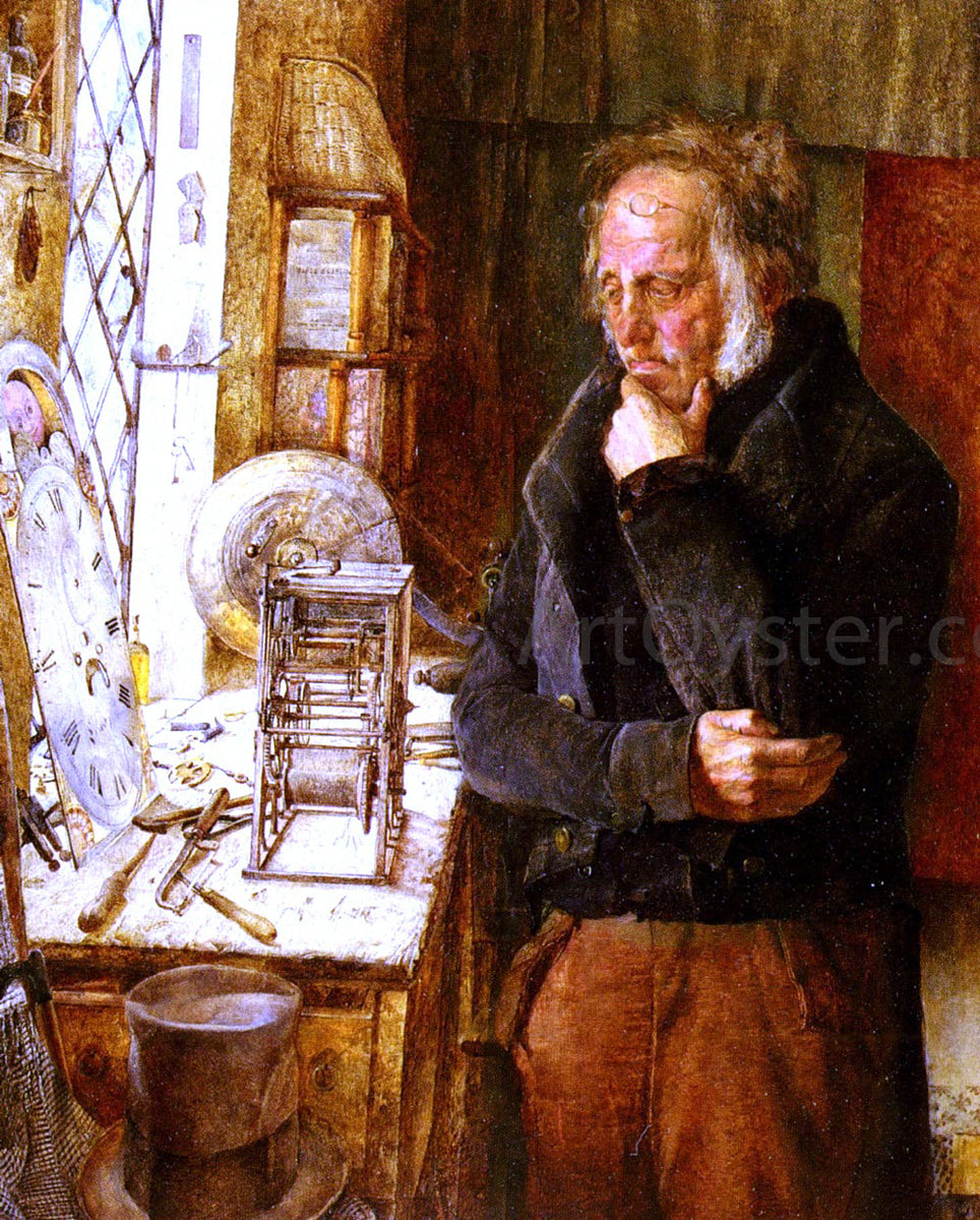 James Campbell Our Village Clockmaker Solving A Problem Art Print ...