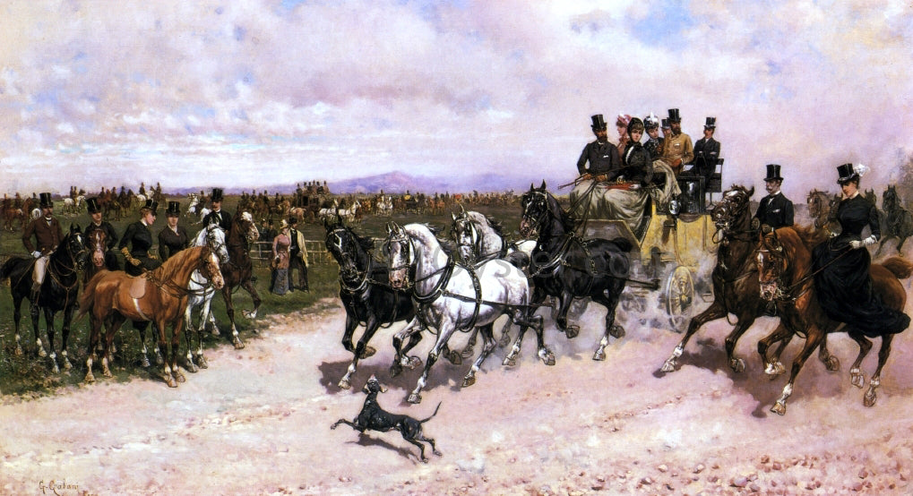 Giuseppe Gabani Overtaking the Stagecoach Art Print – printoyster.com
