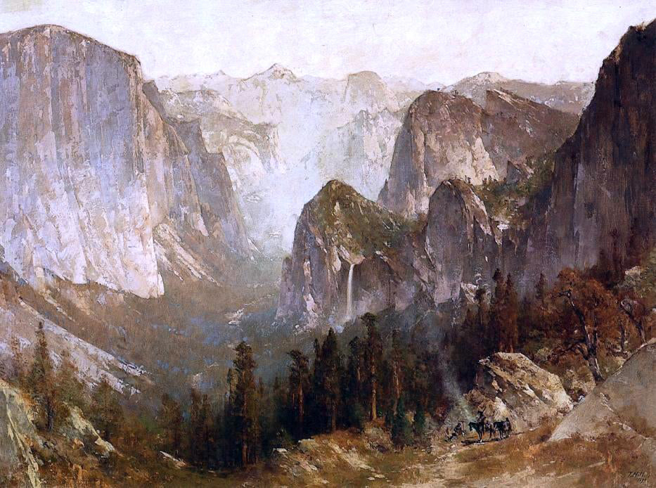 Thomas Hill Piute Indian Encampment, Yosemite Art Print – printoyster.com