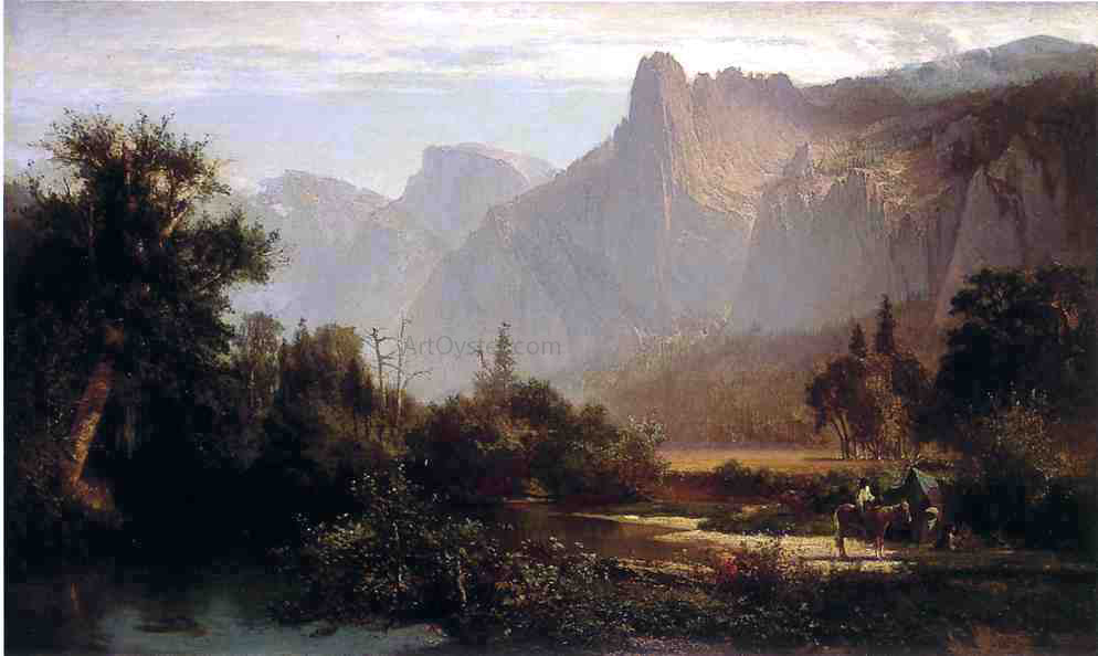 Thomas Hill Piute Indian Family in Yosemite Valley Art Print ...