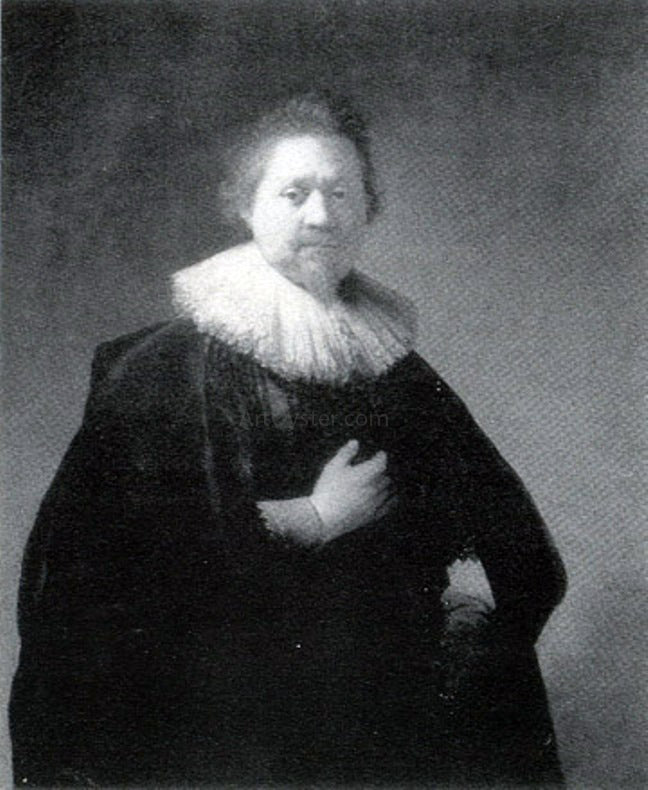 Rembrandt Van Rijn Portrait of a Standing Man Art Print – printoyster.com