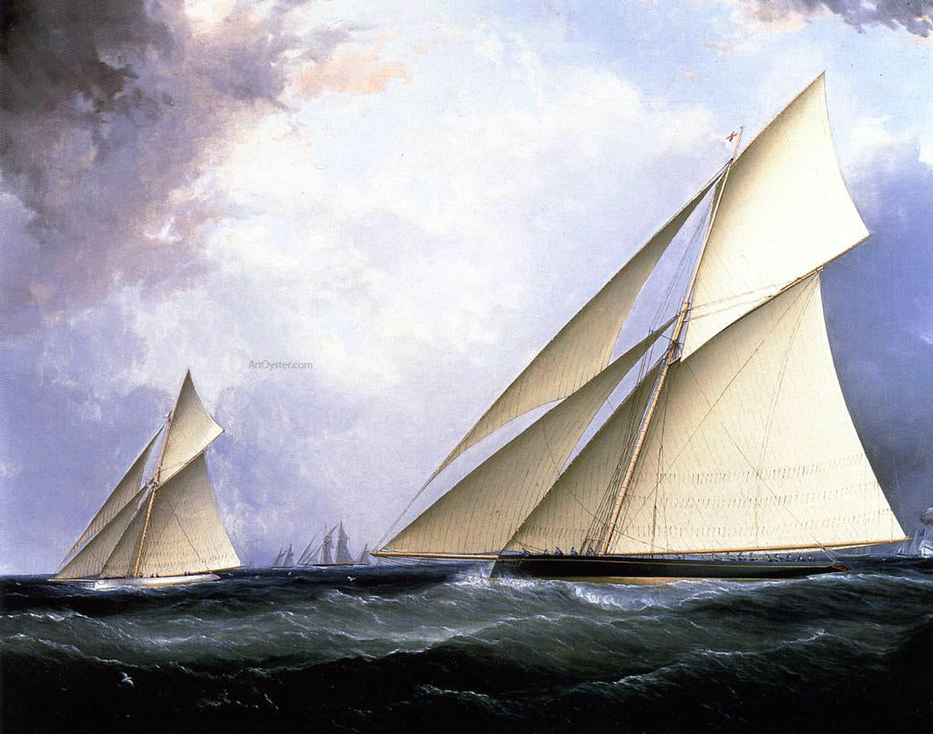 James E Buttersworth Puritan and Genesta, America's Cup 1885 Art Print ...