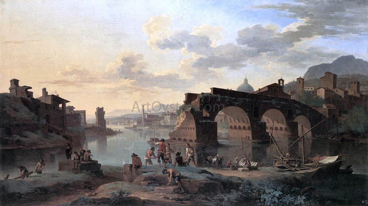 Jacob De Heusch River View with the Ponte Rotto Art Print – printoyster.com