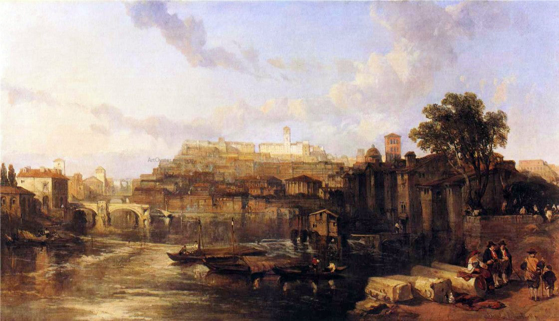 David Roberts Rome, View on the Tiber Looking Towards Mounts Palatine ...