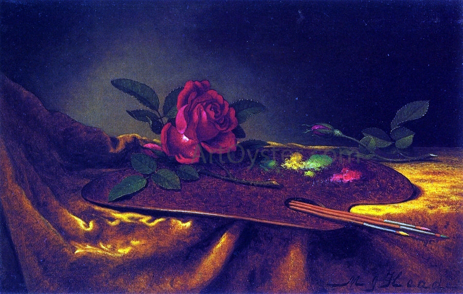 Martin Johnson Heade Roses on a Palette Art Print – printoyster.com