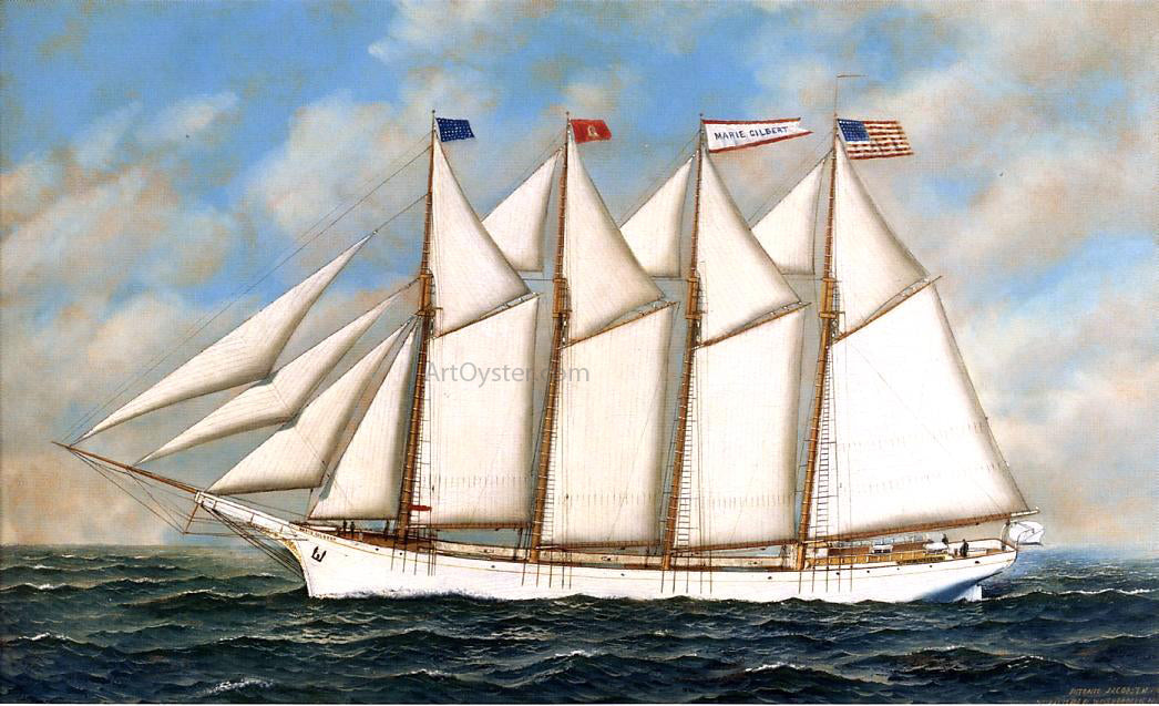 Antonio Jacobsen Schooner "Marie Gilbert" Art Print – printoyster.com