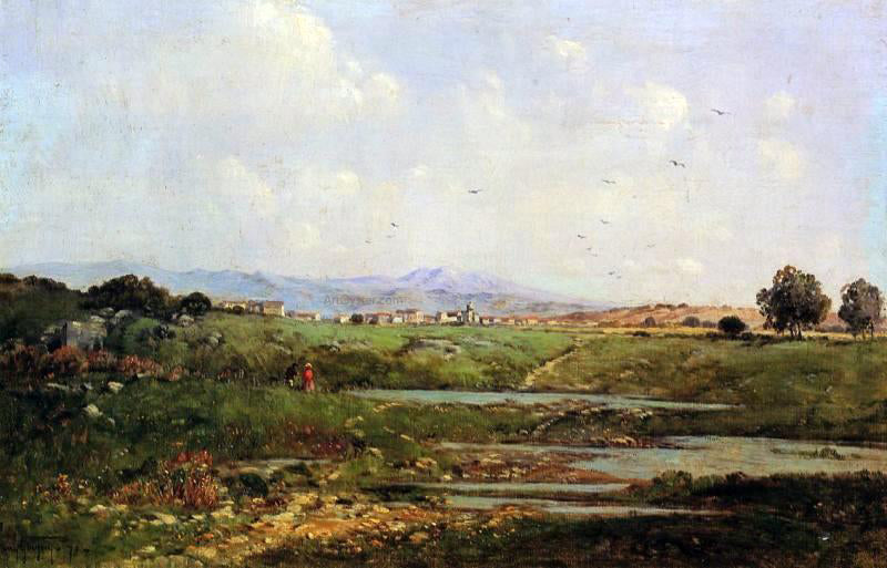 Paul-Camille Guigou Small Provencal Village at the Base of the Hills ...