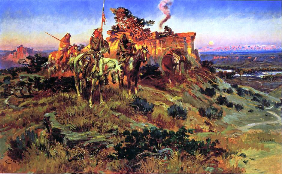 Charles Marion Russell Smoke Talk Art Print – printoyster.com