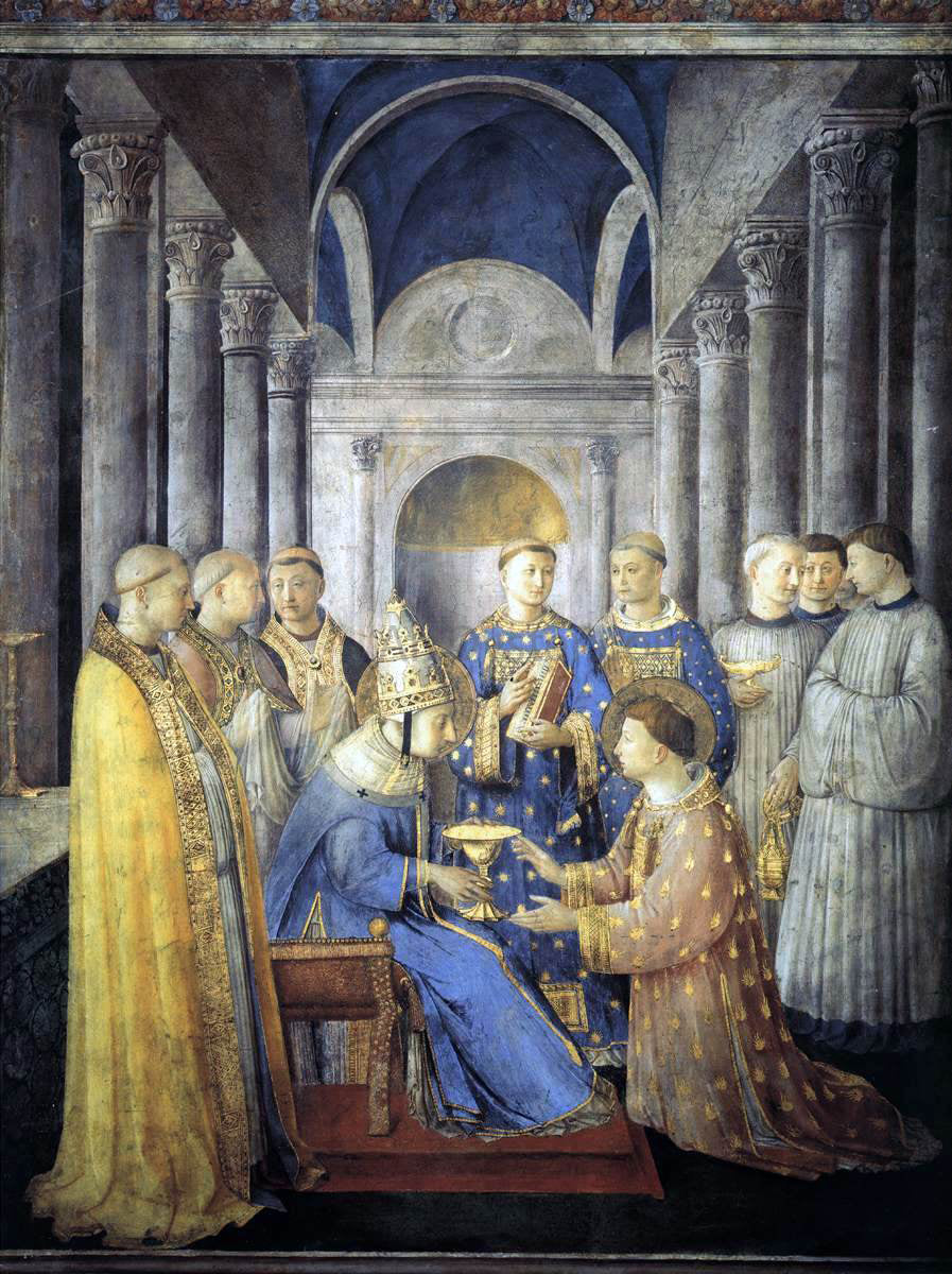 Fra Angelico St Peter Consacrates St Lawrence as Deacon (Cappella ...