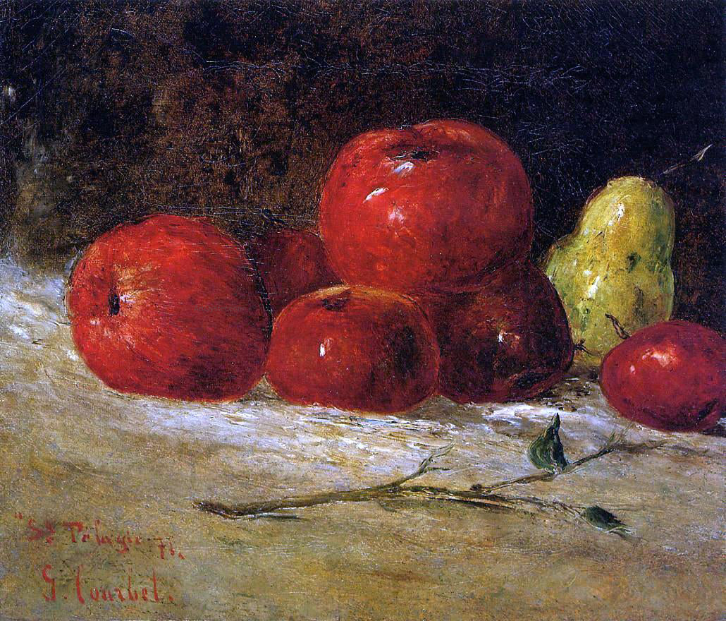 Gustave Courbet Still Life: Apples and Pears Art Print – printoyster.com