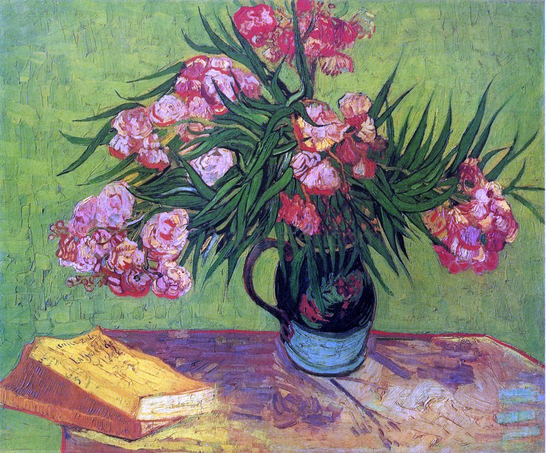 Vincent Van Gogh Still Life: Vase with Oleanders and Books Art Print ...