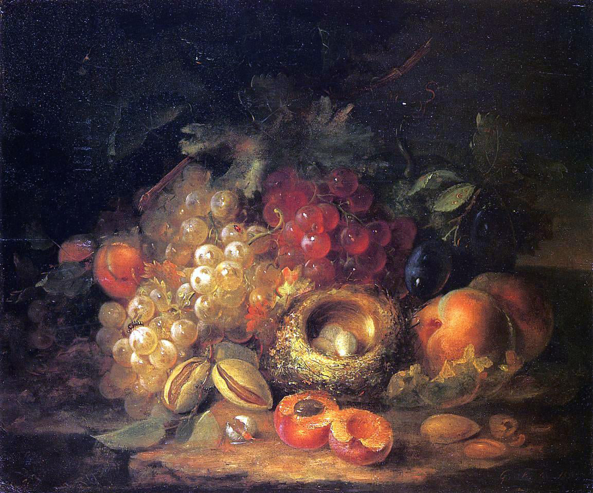 George Forster Still Life with Grapes and Peaches Art Print ...