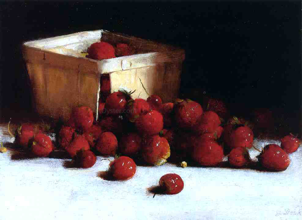 Joseph Decker Still Life with Strawberries and Ostrich Egg Cup Art ...