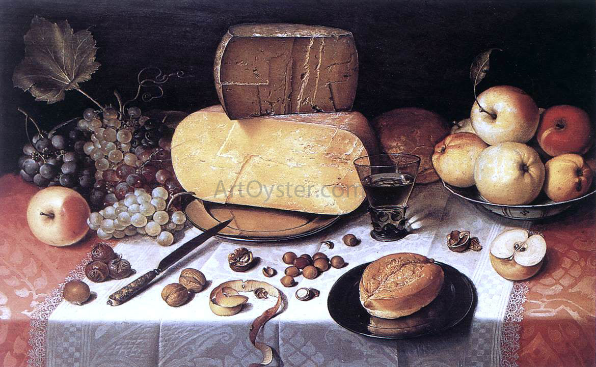 Floris Claesz Van Dijck Still-Life with Fruit, Nuts and Cheese Art ...