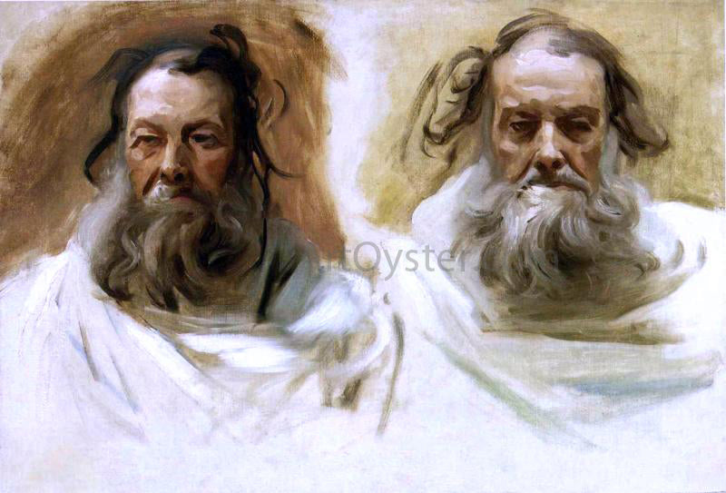 John Singer Sargent Study for Two Heads for Boston Mural "The Prophets ...