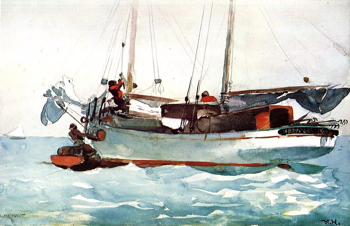 Winslow Homer Taking on Provisions Art Print – printoyster.com