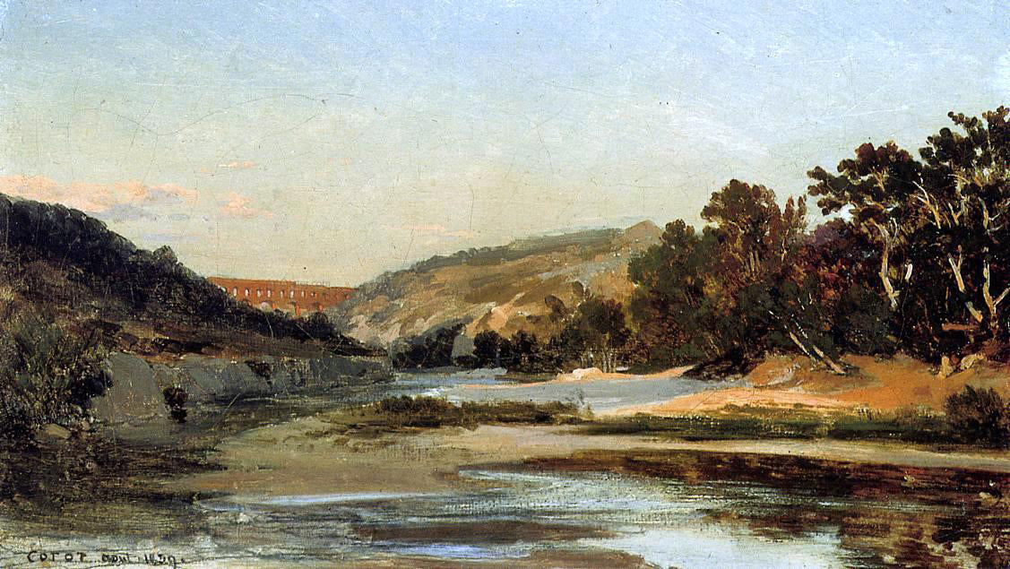 Jean-Baptiste-Camille Corot The Aqueduct in the Valley Art Print ...