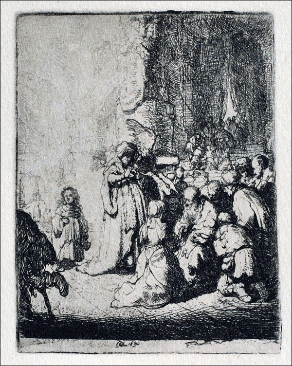 Rembrandt Van Rijn The Presentation; With the Angel Art Print ...
