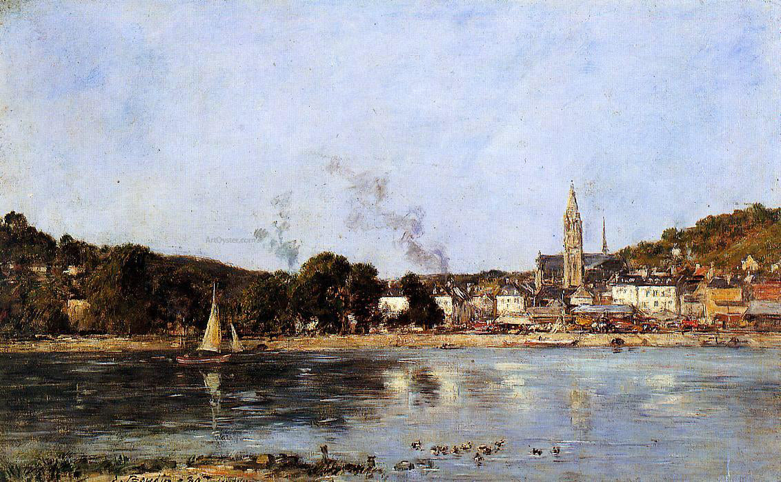 Eugene-Louis Boudin The Seine at Caudebec-en-Caux Art Print ...
