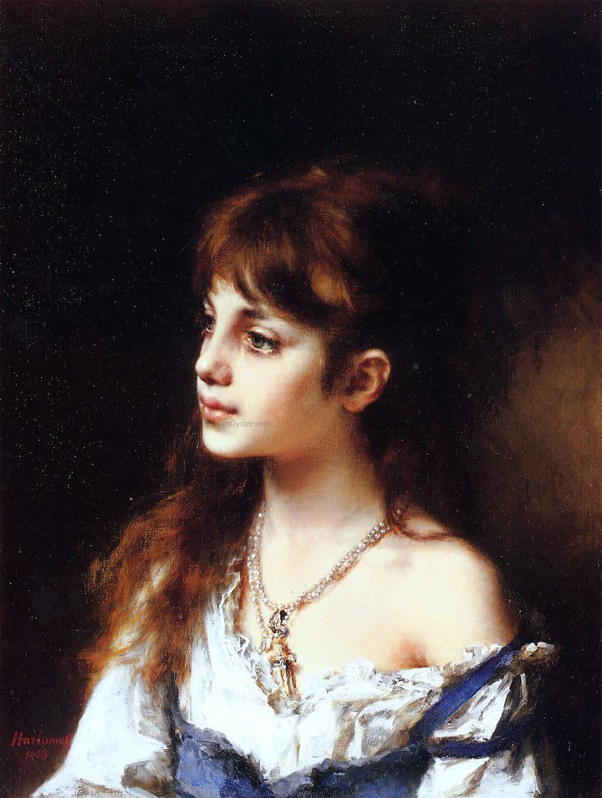 Alexei Alexeievich Harlamoff The Young Model Art Print – printoyster.com