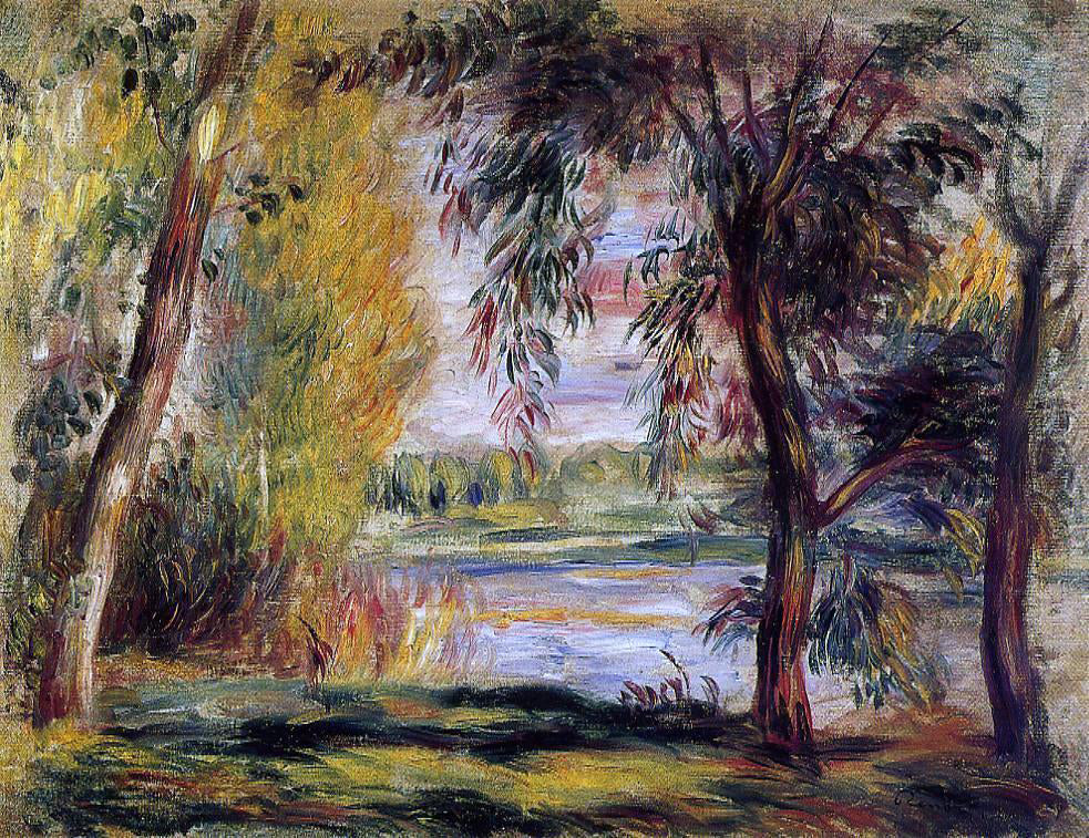 Pierre Auguste Renoir Trees by the Water Art Print – printoyster.com