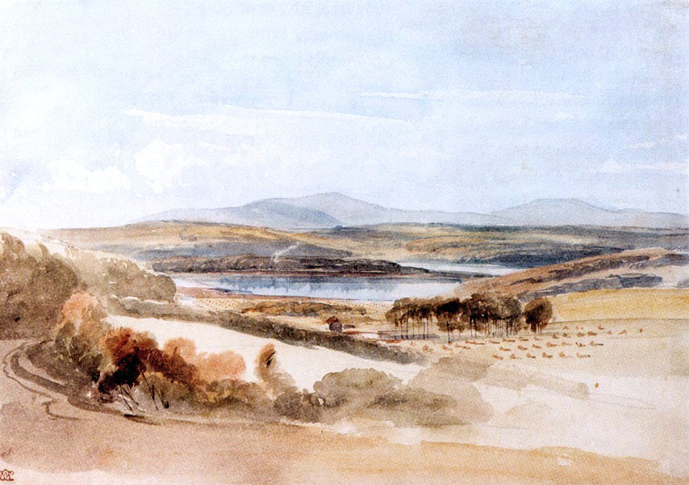 William Leighton Leitch View Of A Loch And Mountains ...
