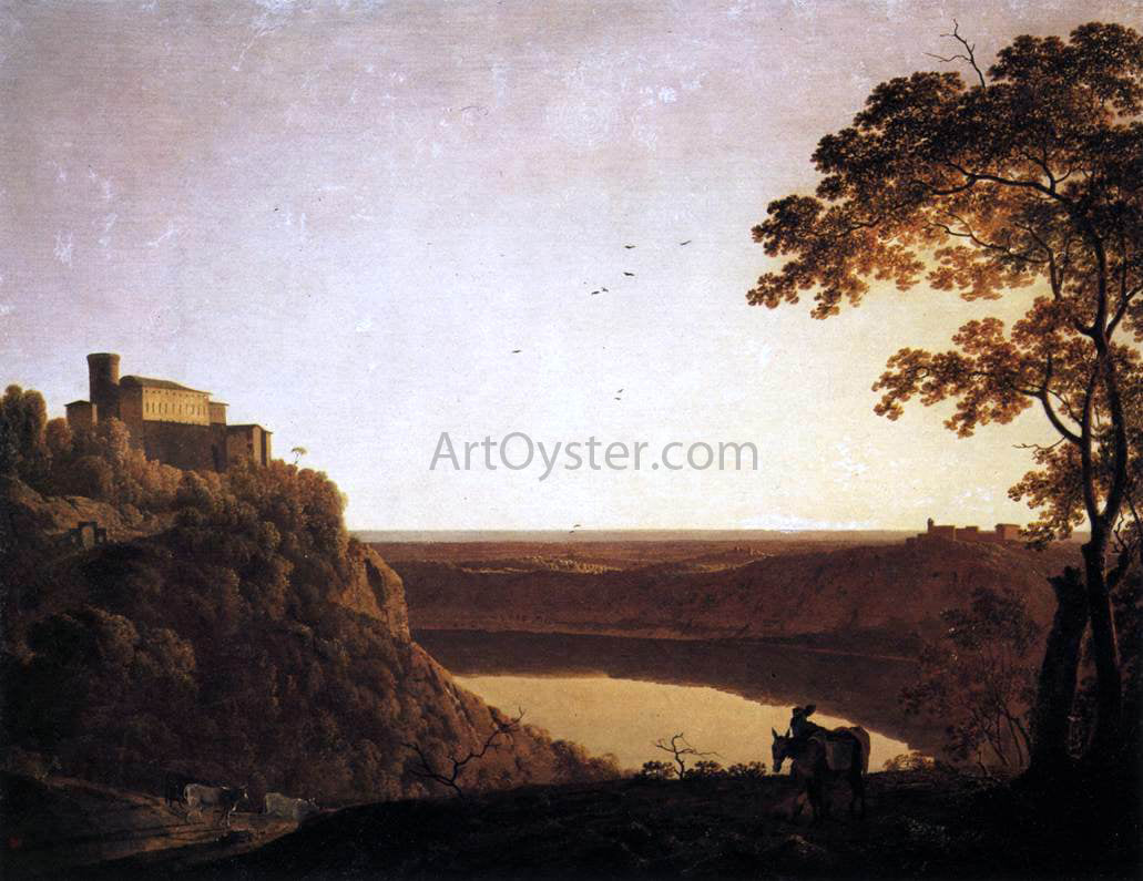 Joseph Wright View of the Lake of Nemi Art Print – printoyster.com